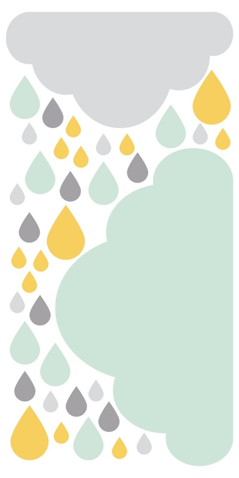 Clouds and Rain Drops Wall Sticker Peel and Stick Stickers - Etsy