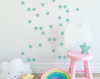 Colored Round Wall Sticker Peel and Stick Stickers | Etsy