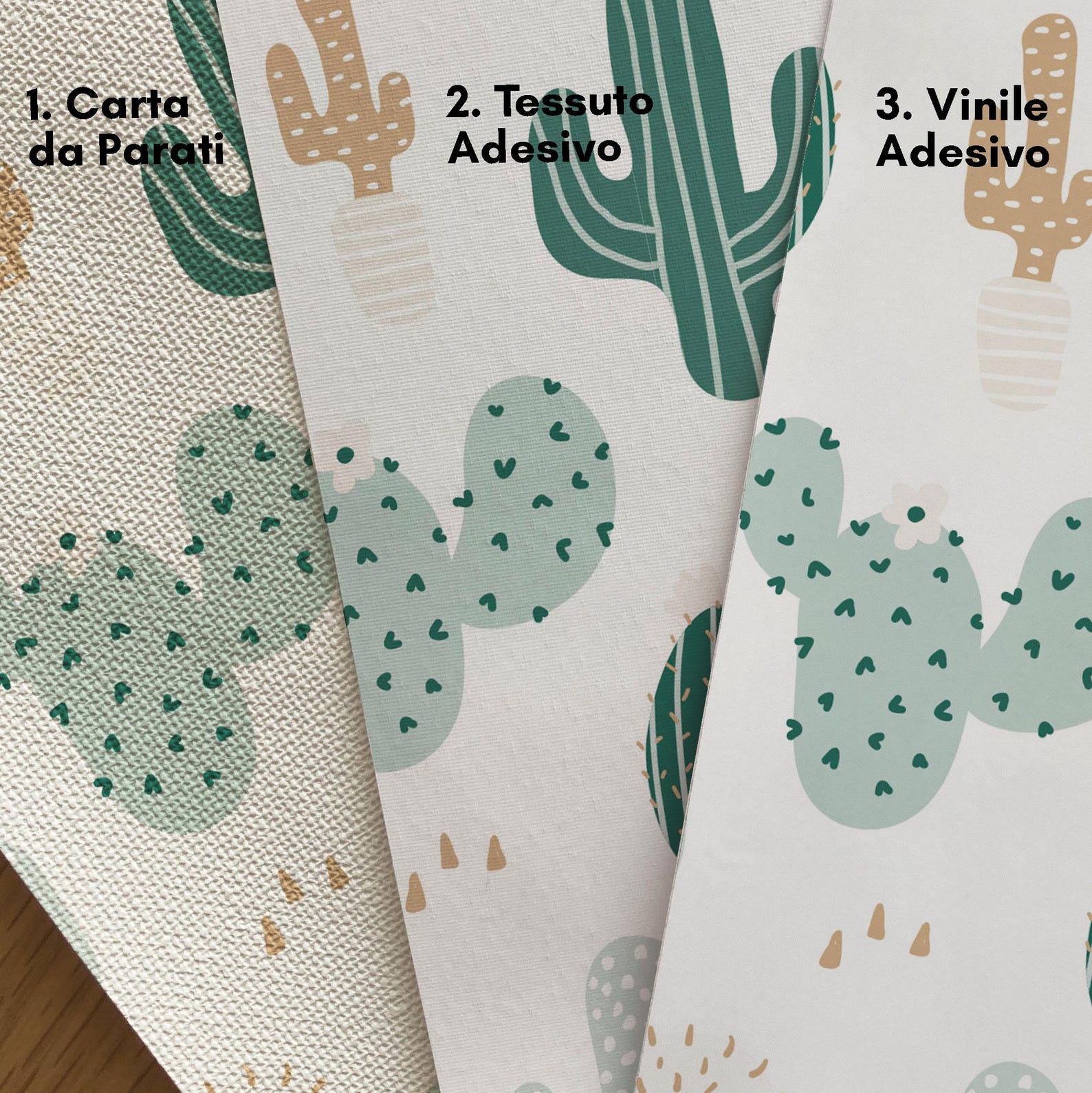 Cactus Green Wallpaper, Removable Wallpaper, Peel and Stick Wallpaper ...