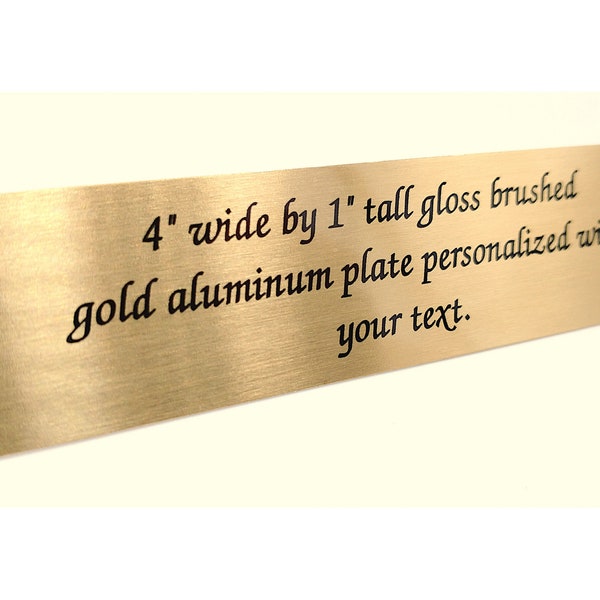 Brushed Gold Plaque - Etsy