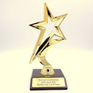 Custom Star Trophy - Personalized Achievement Award for Sports ...