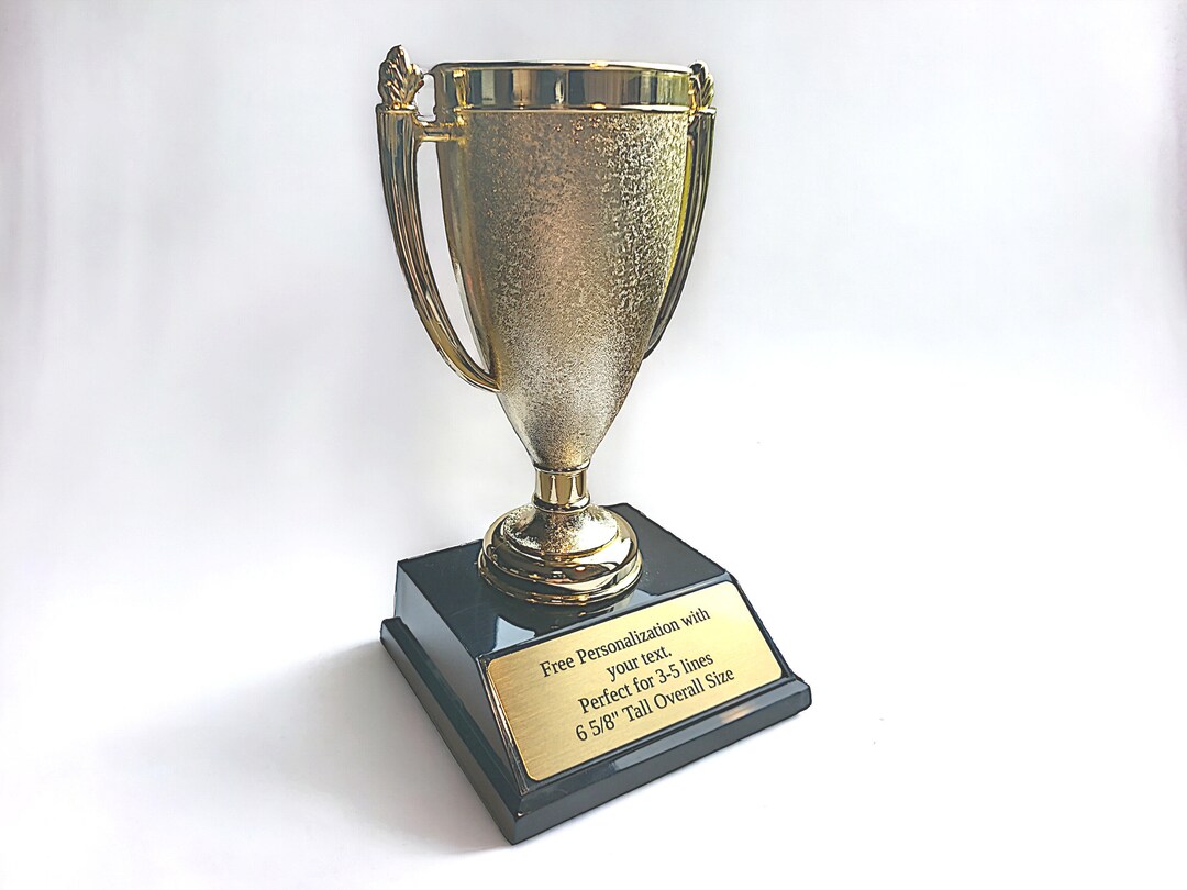 Cup Trophy Award Free Personalization With Your Text 6 5/8" Tall Great ...