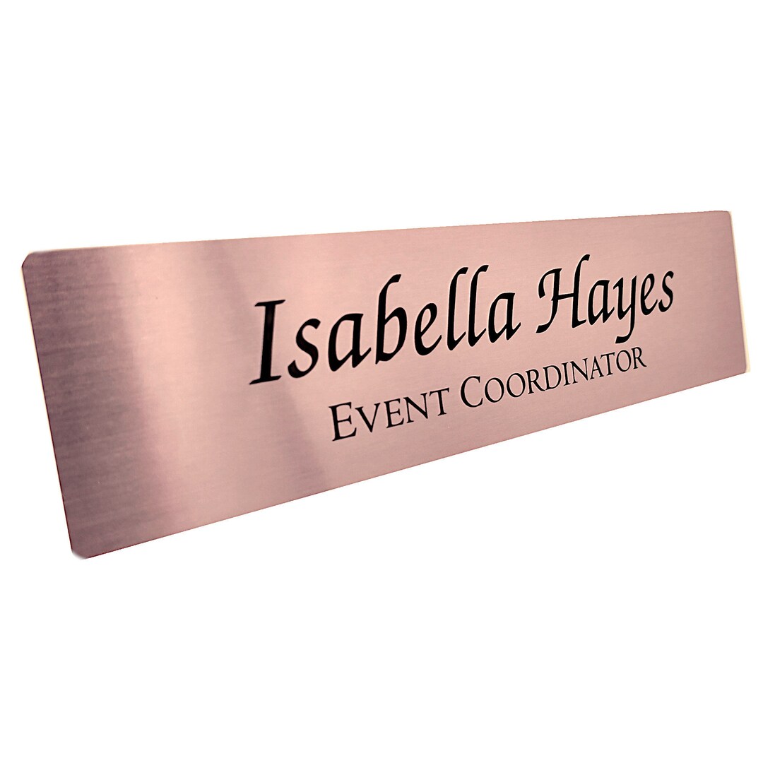2x8 Custom Imprinted Name Plate Brushed Metallic - Etsy
