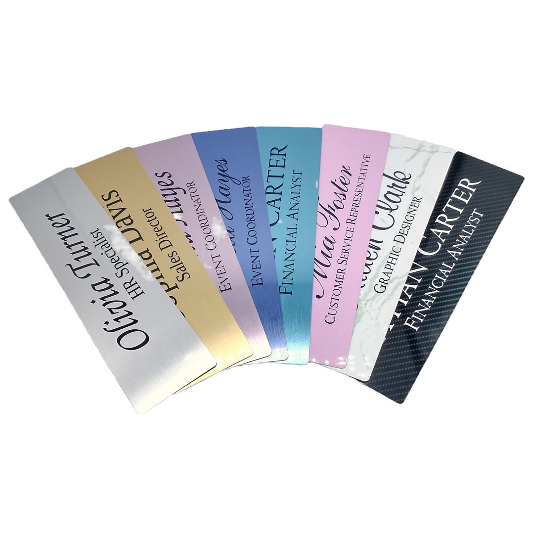 2"x8" Custom Imprinted Name Plate Insert Fits Standard Wall and Desk ...