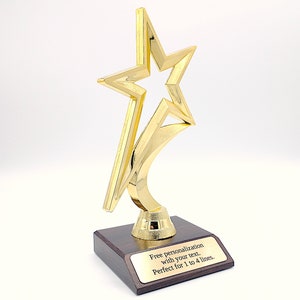 Star Trophy Award Free Personalization With Your Text Great Gift or ...