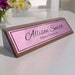 Personalized Desk Name Plate With Card Holder and Pen Holder Walnut ...