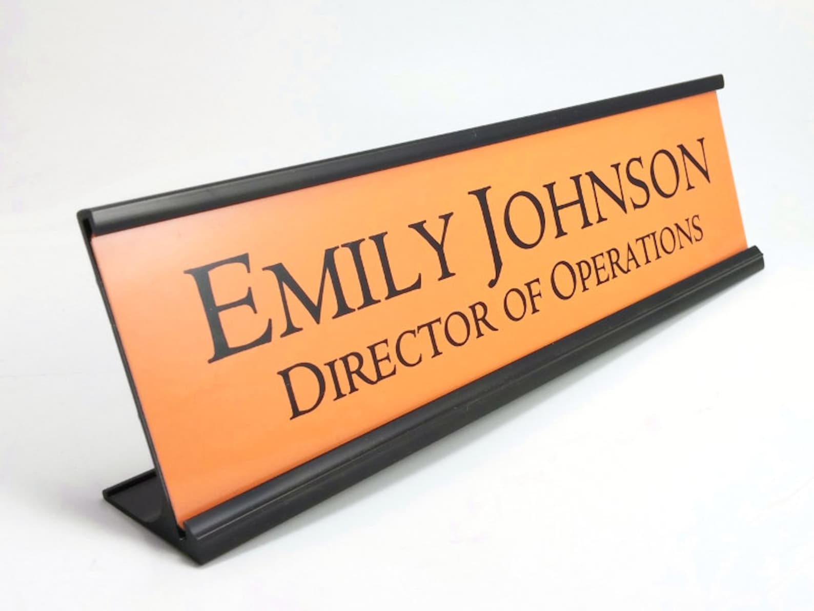 Personalized Desk Name Plate Nameplate Plaque Orange With | Etsy