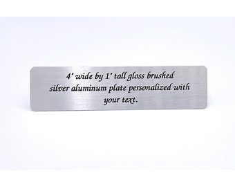 Fancy Silver Engraved Plate Metal Name Sign Picture Frame - Etsy