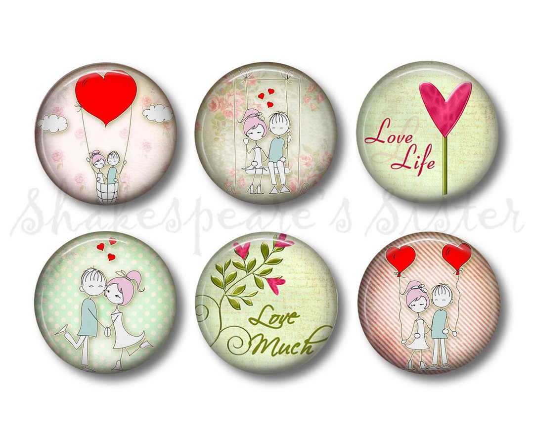 Love Magnets Fridge Magnets 6 Magnets 1.5 Inch Magnets - Etsy