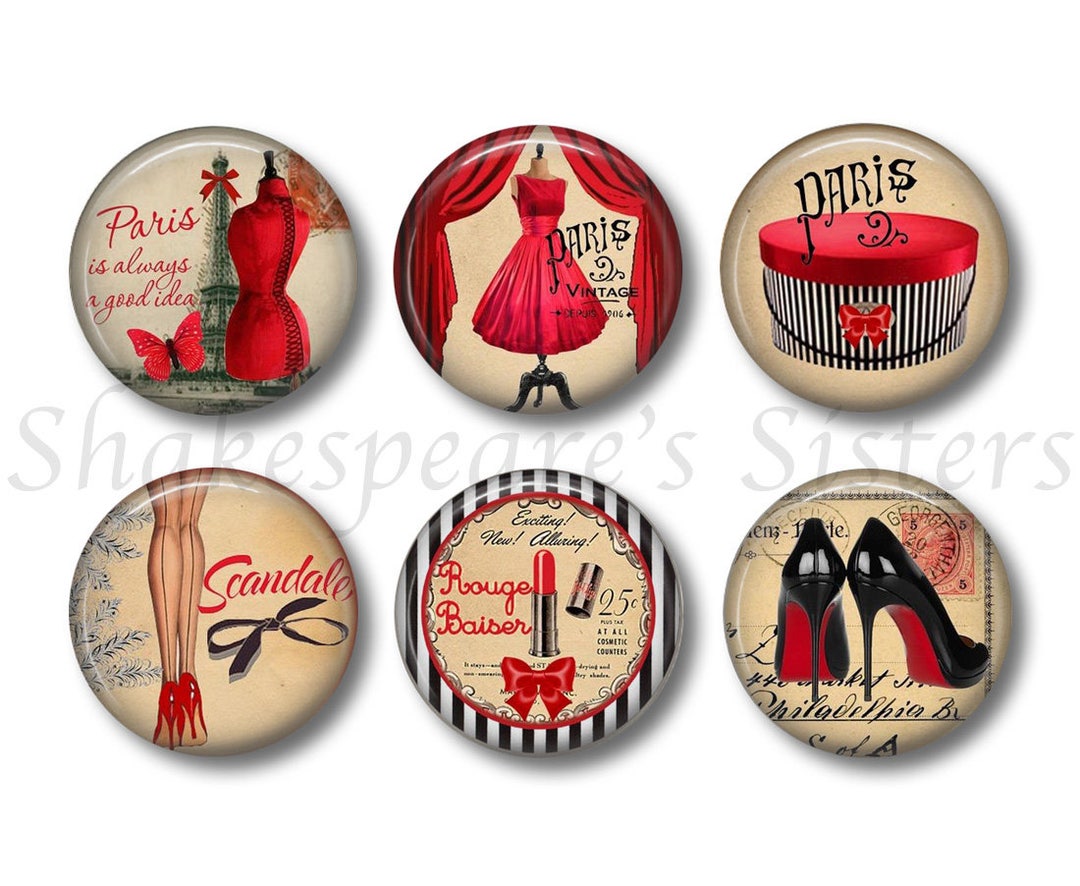 Fashion Magnets Retro Paris Fashion Art Shoe Love Set of - Etsy