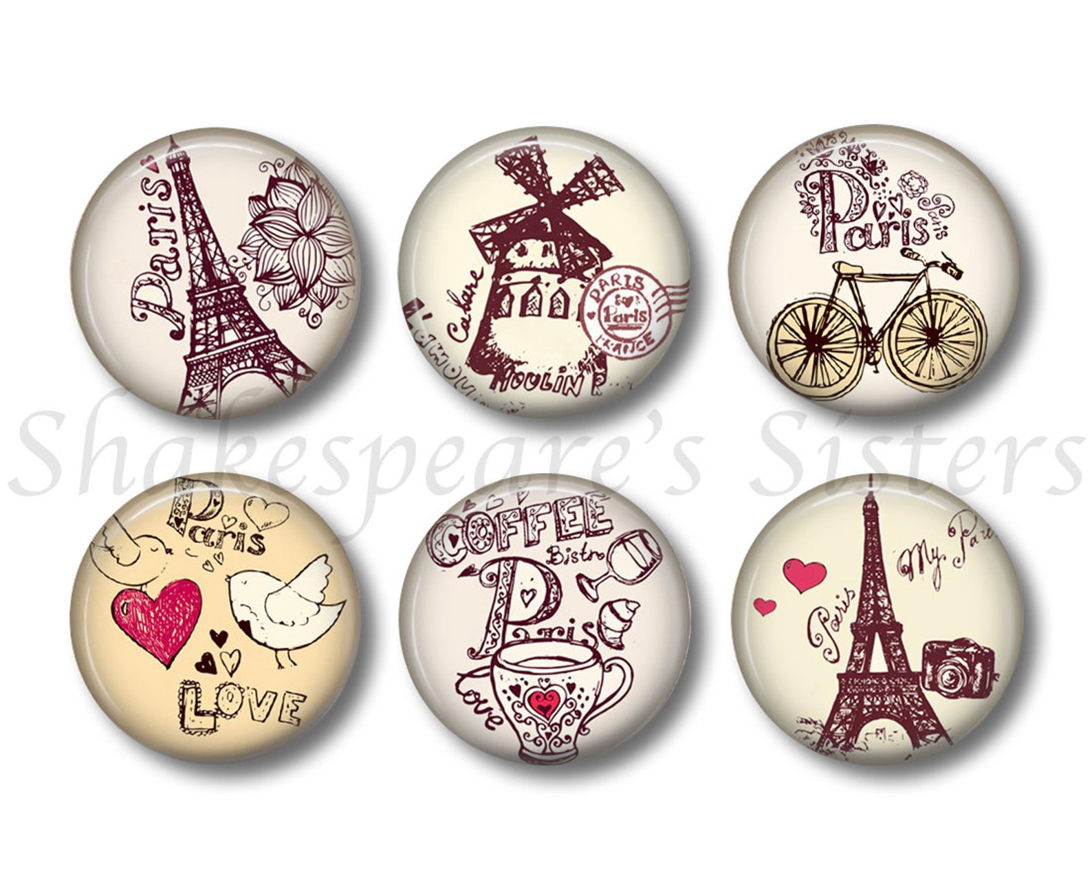 Paris Magnets Fridge Magnets Paris Decor Eiffel Tower | Etsy