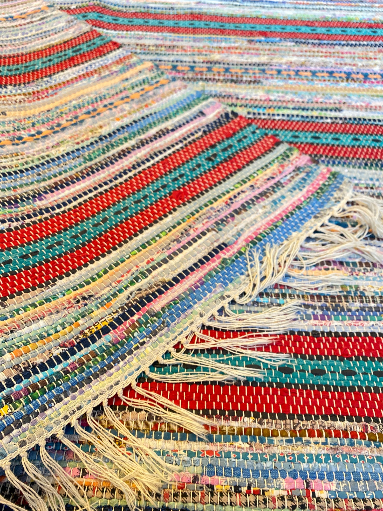 1970s Scandinavian Rag Rug Runner Multicolor Traditional - Etsy