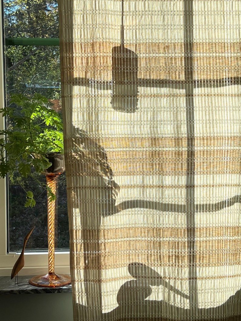 Vintage Sheer Curtains in Net Fabric Retro Bedrooms Curtains. - Etsy