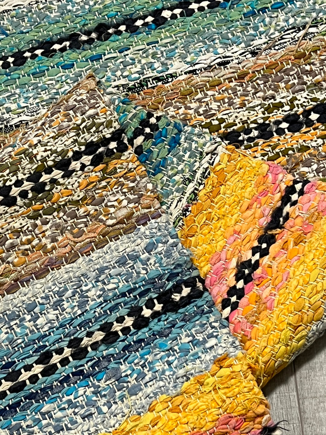 Hand Woven Swedish Rag Rug Traditional Folk Craft. Rosengång Floor ...