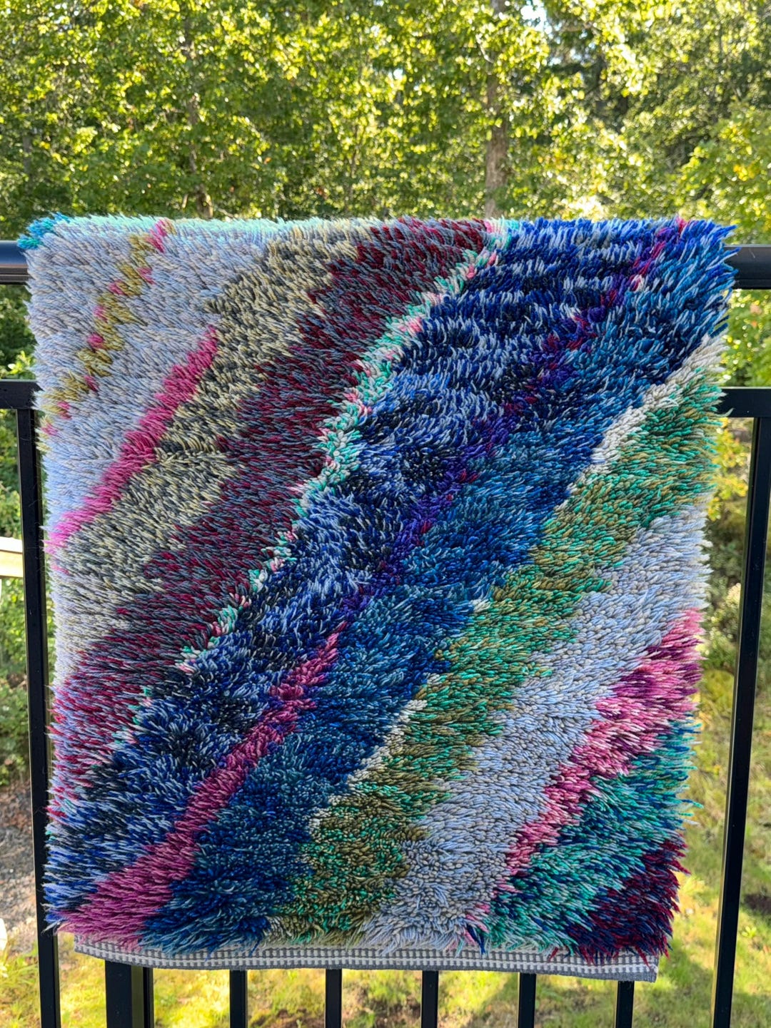 Vintage Swedish Rya Rug: Multicolor Wool, Scandinavian Design - Etsy