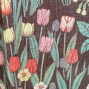Swedish Floral Linen Fabric Tulips Ljungbergs Textiletryck 50s. - Etsy