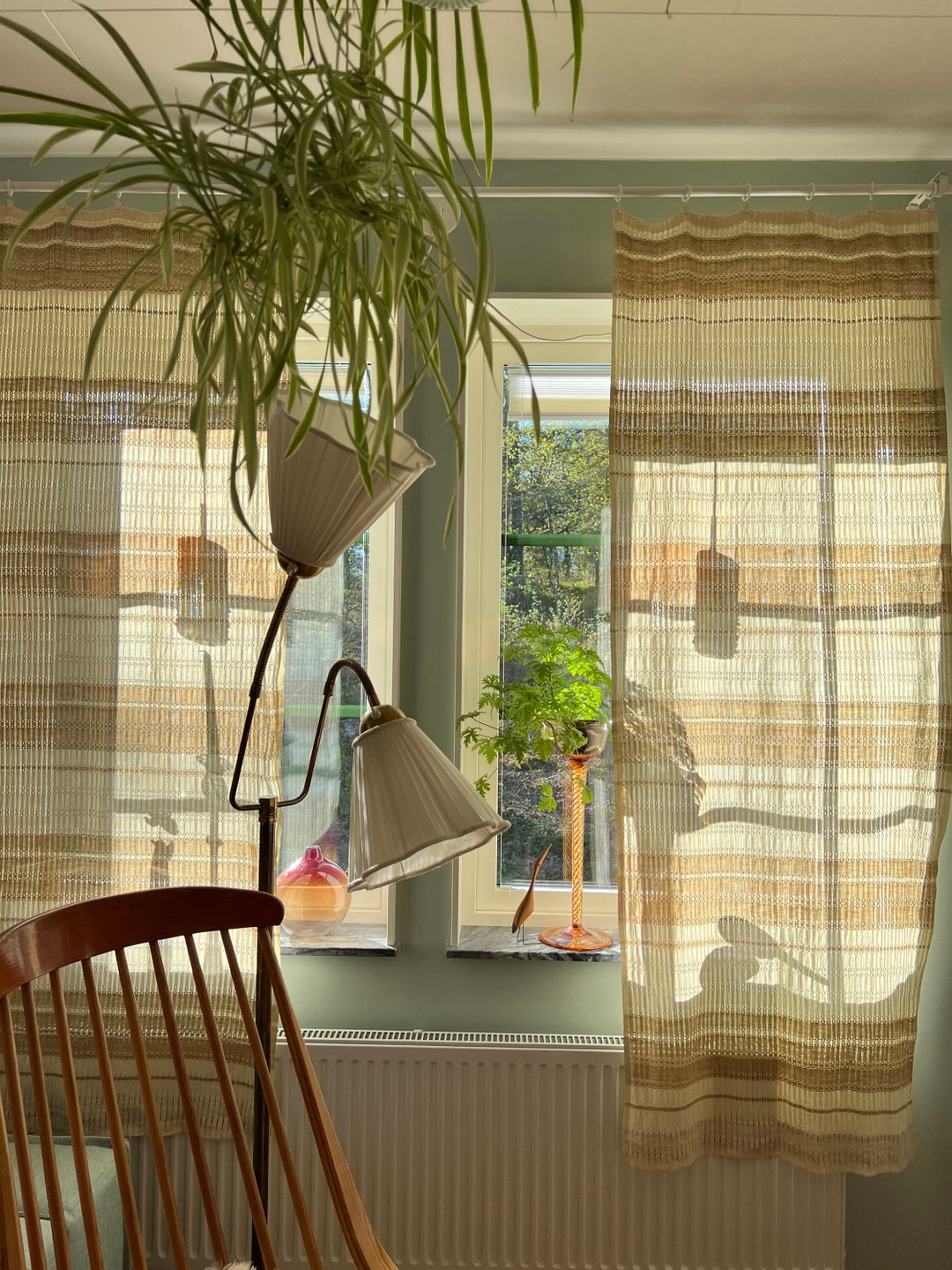 Vintage Sheer Curtains in Net Fabric, Retro Bedrooms Curtains. - Etsy