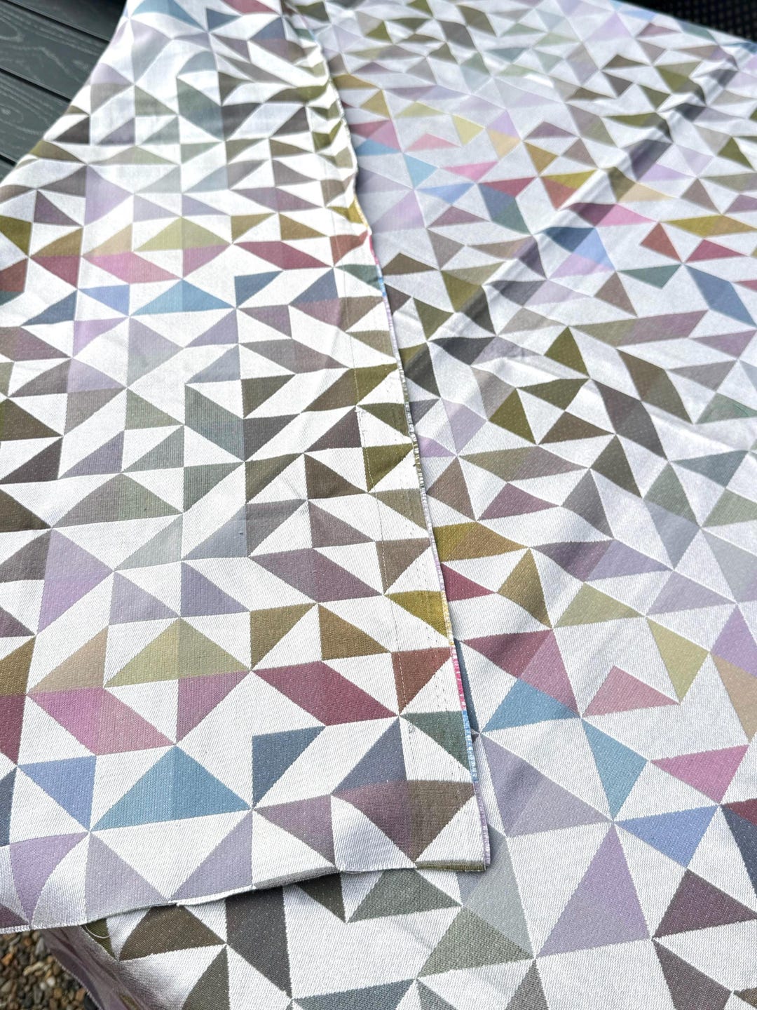 Scandinavian Furnishing Fabric Woven Optical Pattern. - Etsy