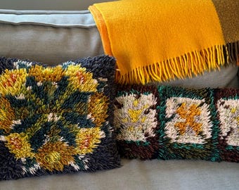 Vintage Swedish Rya Wool Cushion - Etsy
