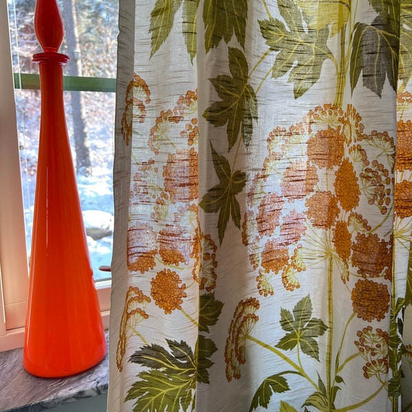 Orange Curtains - Etsy