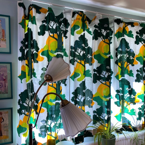 Retro Curtains - Etsy