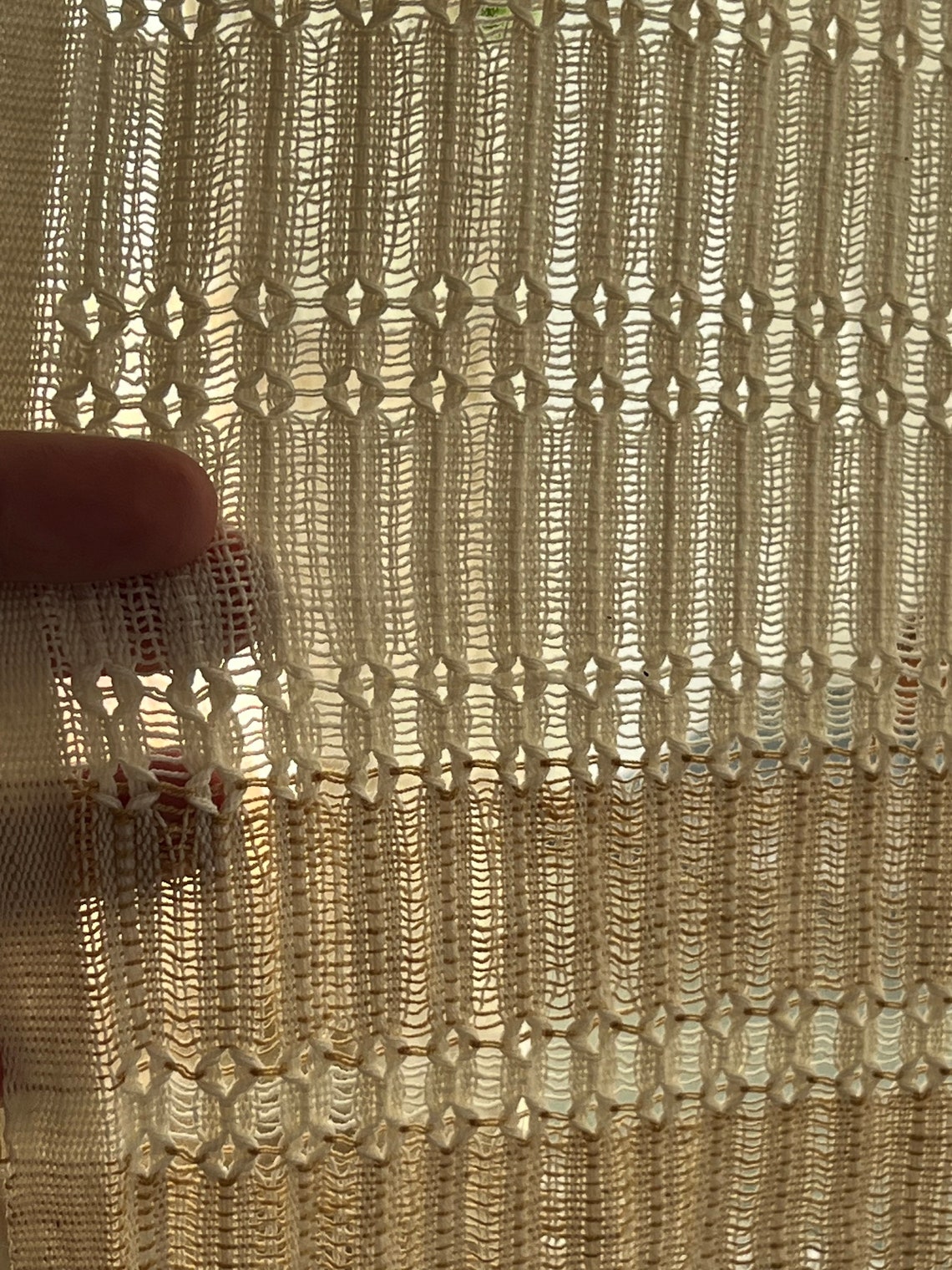 Vintage Sheer Curtains in Net Fabric Retro Bedrooms Curtains. - Etsy