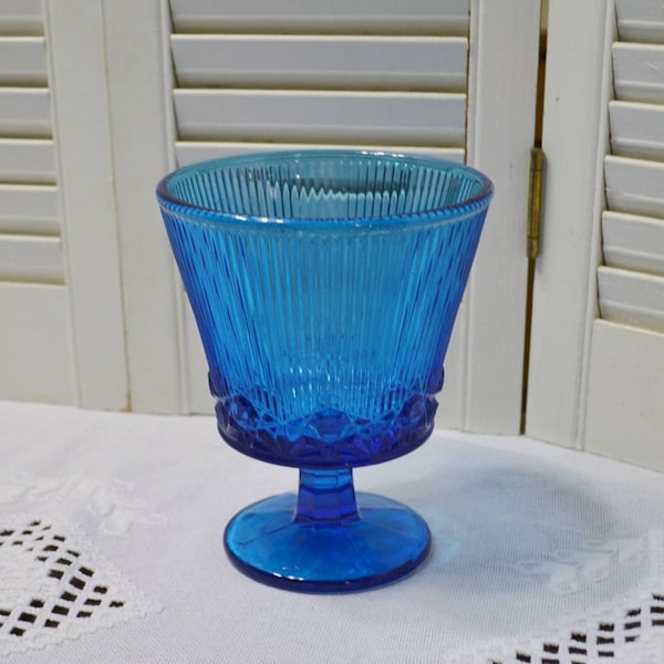 Blue Glass Compote - Etsy