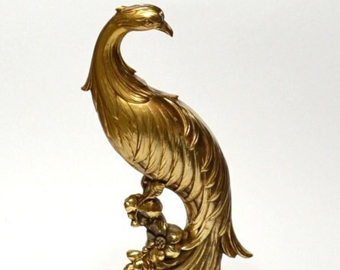 Vintage Syroco Gold Pheasant Figurine Mid Century Hollywood Regency ...