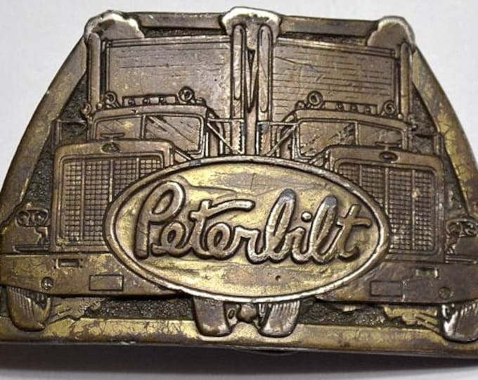Vintage PETERBILT Belt Buckle Trucking Big Rig Semi 18 Wheeler Truck ...