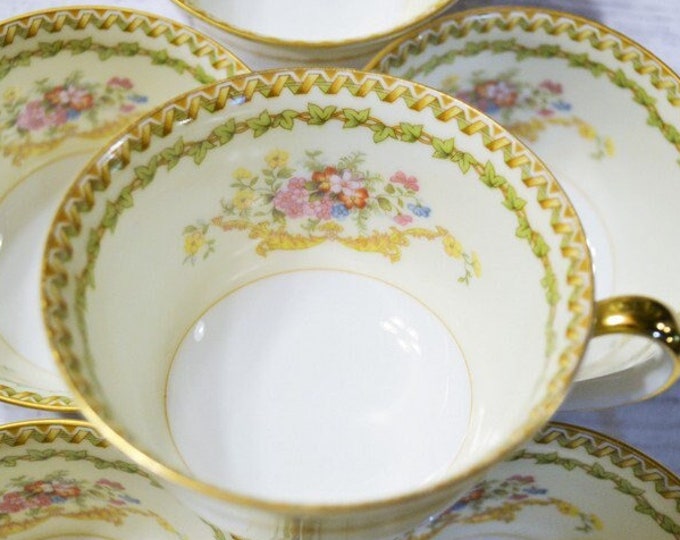Vintage Noritake Morimura Floral Cup Set of 6 Multicolored - Etsy