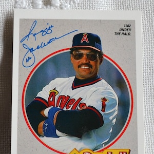 Vintage Reggie Jackson 5 of 9 Baseball Card 1990 Upper Deck Angels ...