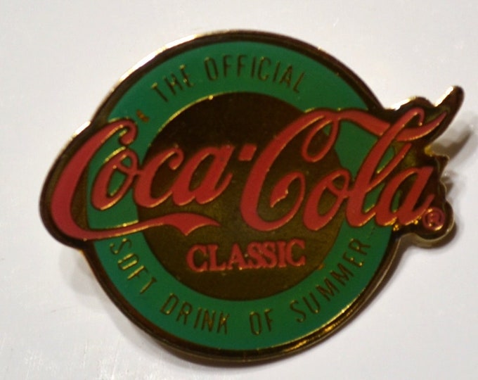 Vintage Coca Cola Classic Pin Official Soft Drink of Summer Advertising ...