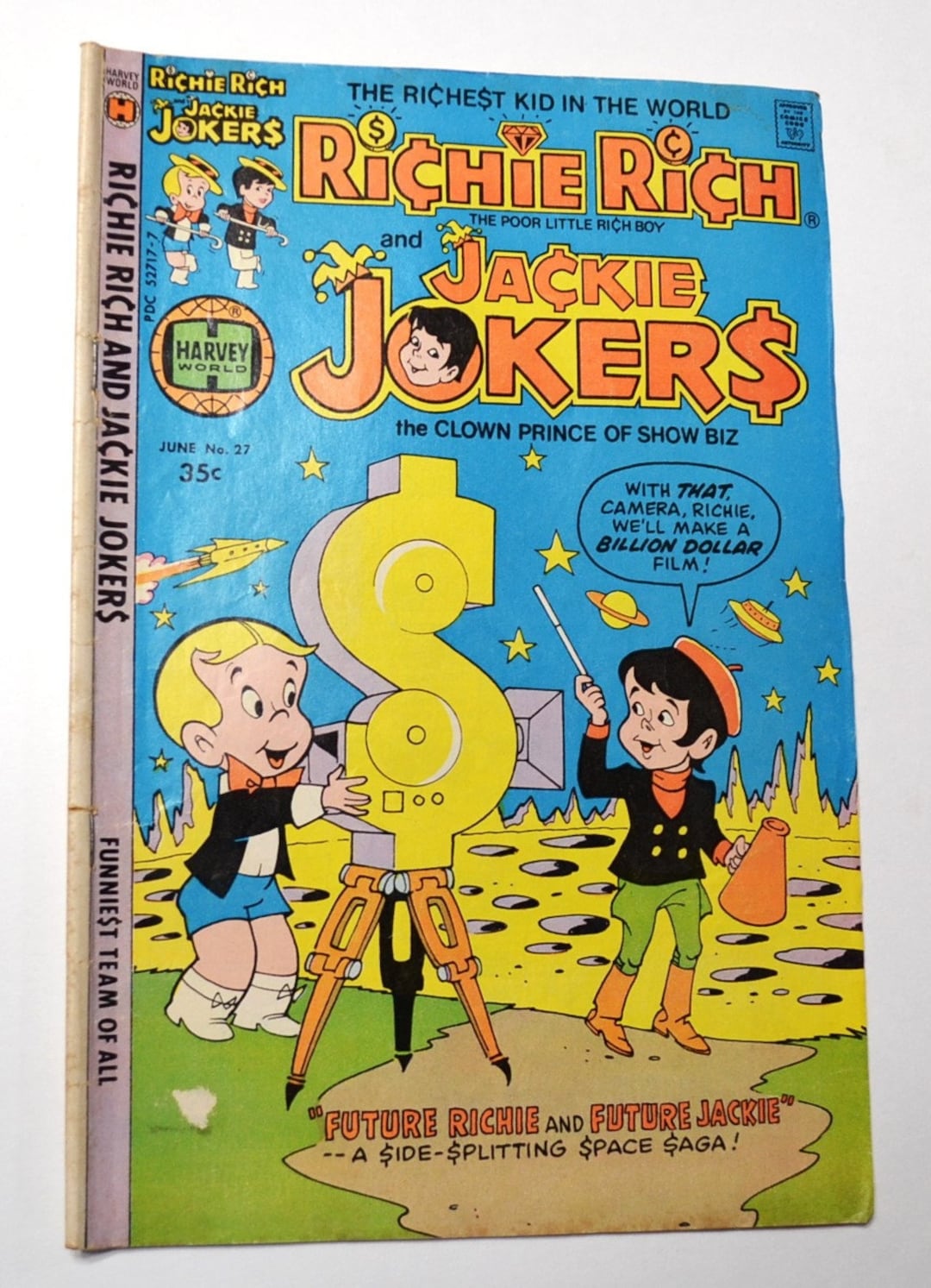 Vintage Richie Rich Jackie Jokers Comic Book No 27 Harvey Comics June ...