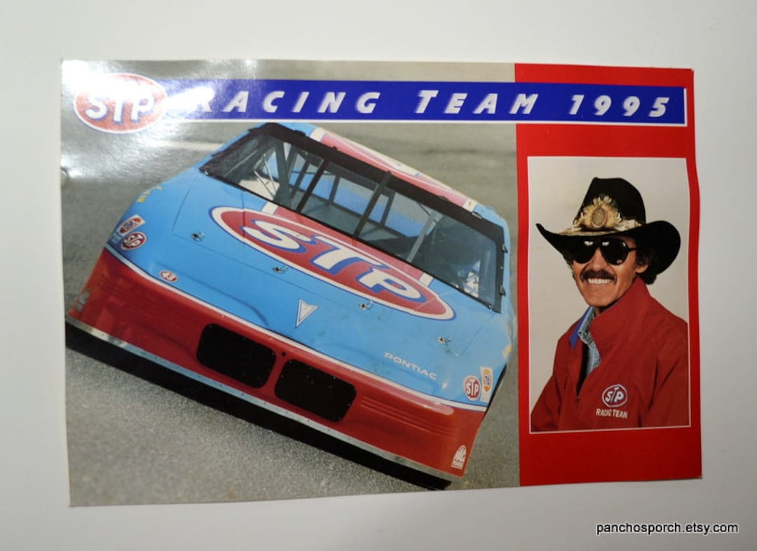 Vintage STP Racing Team Promotional Card 1995 Richard Petty Pontiac ...