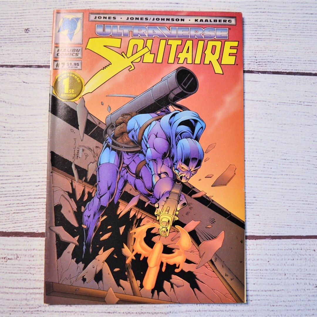 Vintage Solitaire Comic Book 1994 Number 7 Malibu Comics Collectible ...