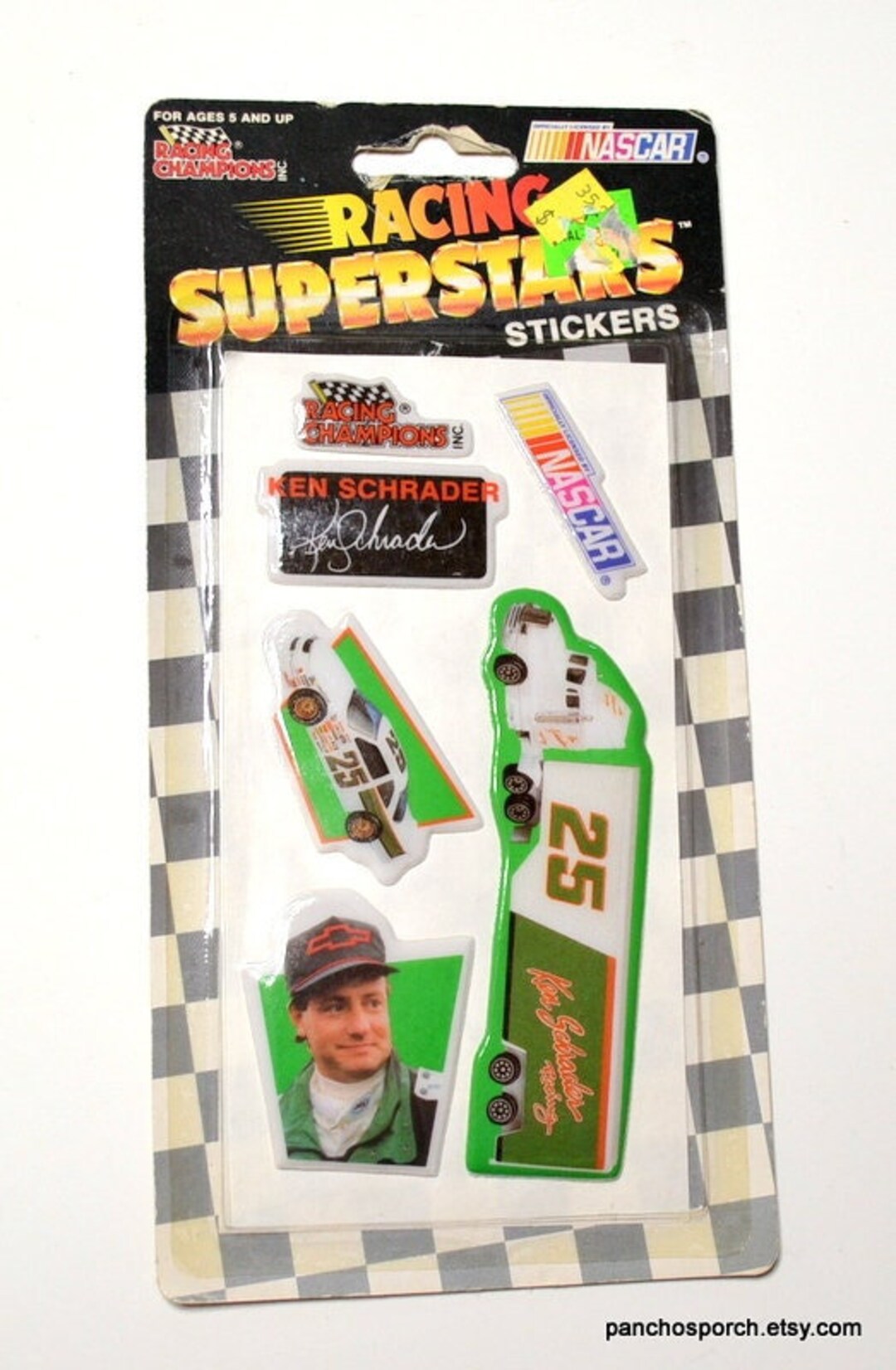 Vintage Ken Schrader Stickers Racing Champions Racing Superstars No 25 ...
