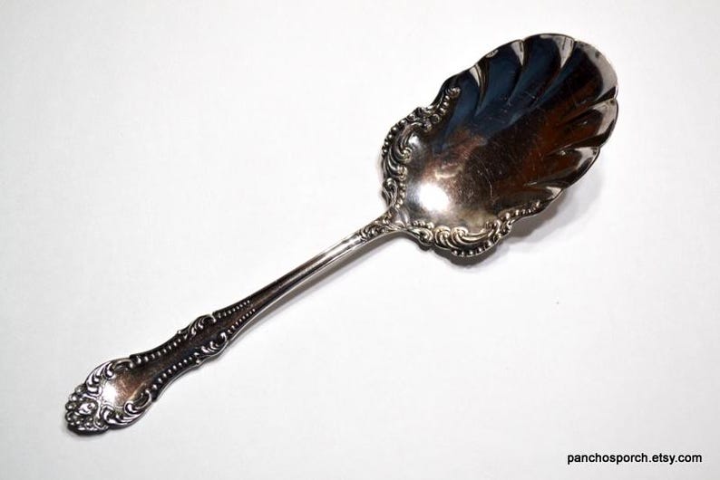 Vintage Carlton Serving Spoon Silverplate Wm A Rogers Ornate Silver ...