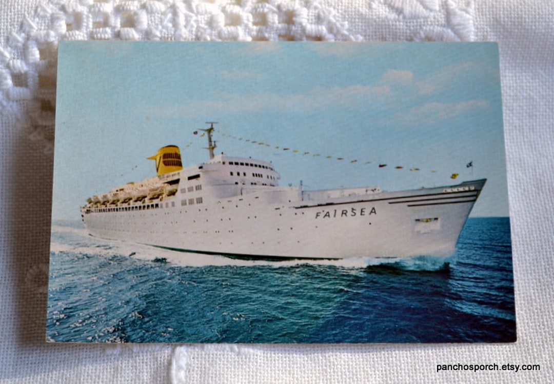 Vintage Sitmar Cruise Line Fairsea Postcard: Travel Souvenir - Etsy