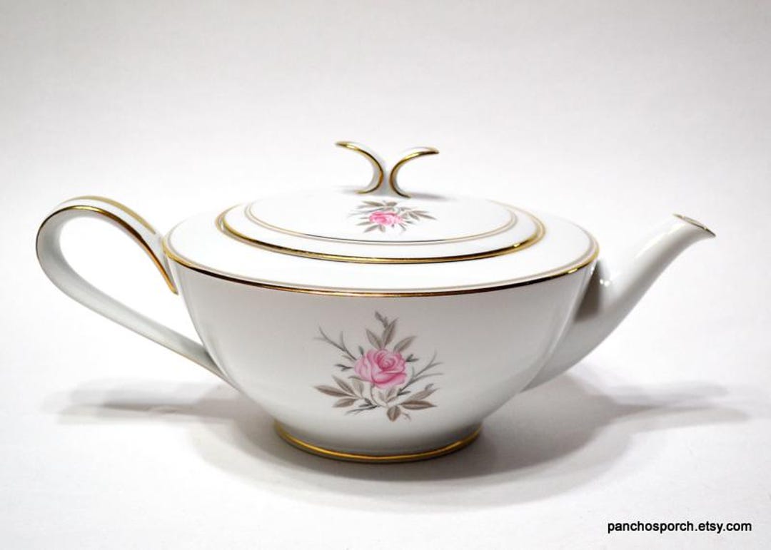 Vintage NORITAKE Daryl Teapot: Pink Rose Floral Gold Trim, Japan - Etsy