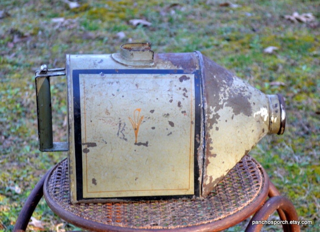 Vintage Industrial Coffee Grinder Metal Ground Catcher Box Container ...