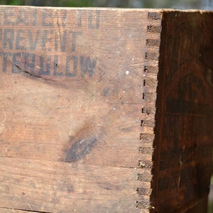 Vintage Diamond Matches Wooden Crate Safe Home Match Box Rustic Wood ...