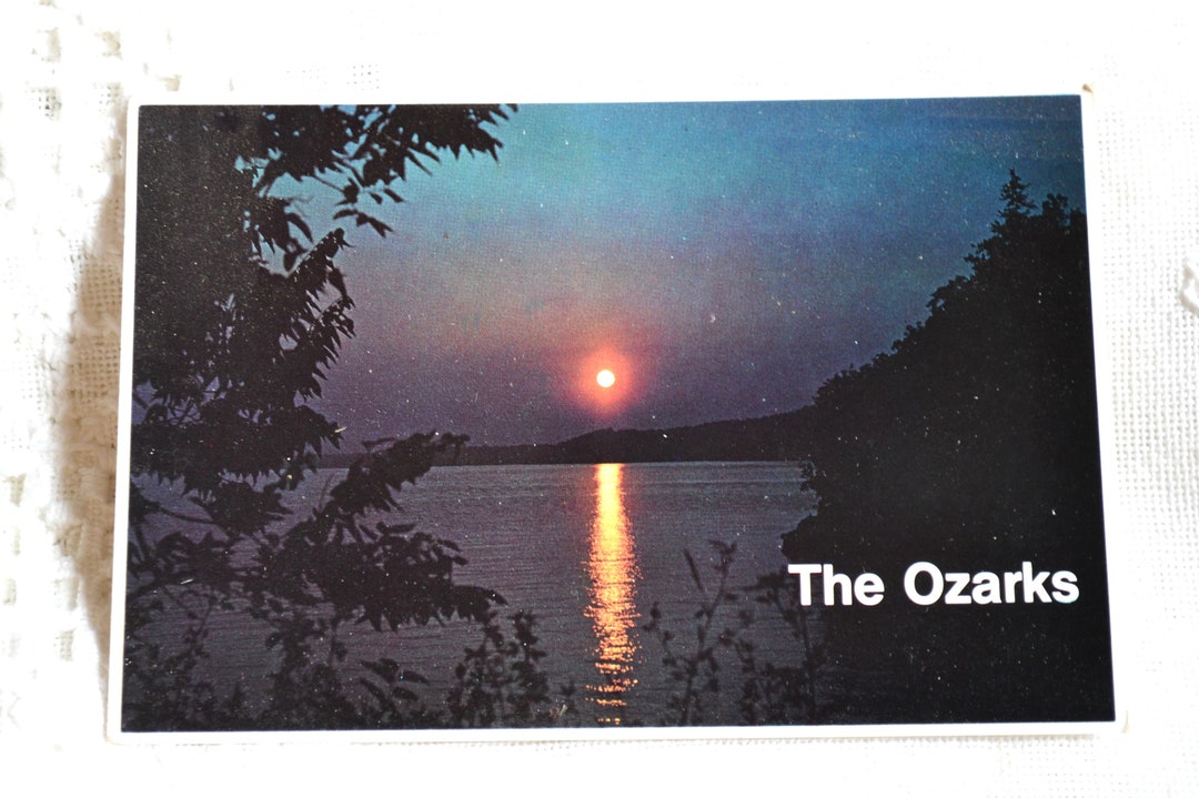 Vintage MISSOURI Postcard Ozarks Sunset Americana Post Card Memorabilia ...