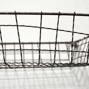 Vintage Wire File Basket Industrial Office Organizer Sorter Basket Wire ...