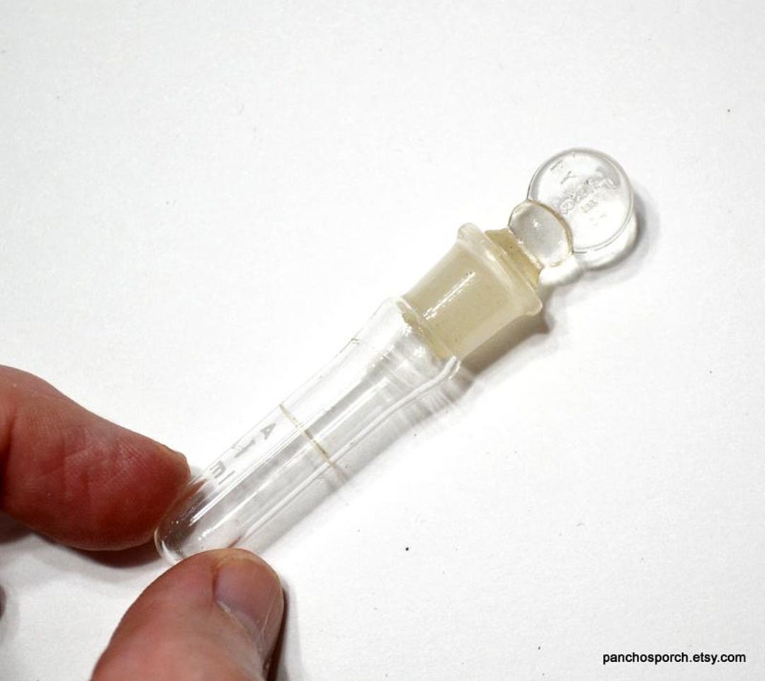 Vintage Pyrex Glass Tube With Stopper Laboratory Equipment Vial Medical ...