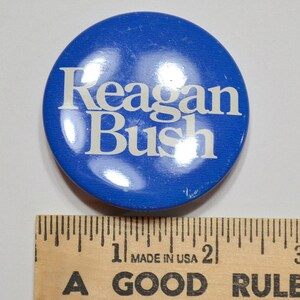 Vintage Reagan Bush Pin 1980s Political Button Pinback Presidential ...