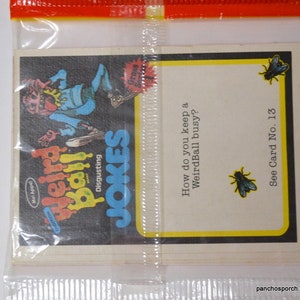 Vintage Weird Ball Trading Cards: 1986 Gross Series Sealed Cello Pack ...