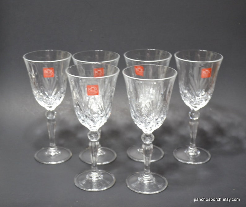 Vintage RCR Crystal Wine Glass Set: Italian Stemware, Set of 6 - Etsy