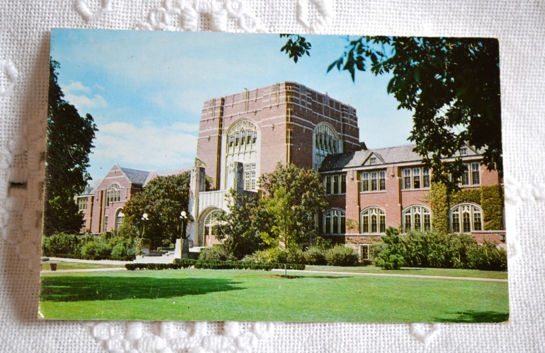 Vintage INDIANA Post Card Purdue University Memorial Union Building ...
