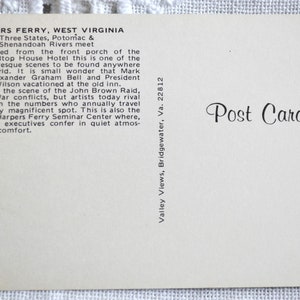 Vintage WEST VIRGINIA Postcard Harpers Ferry 3 States Souvenir - Etsy