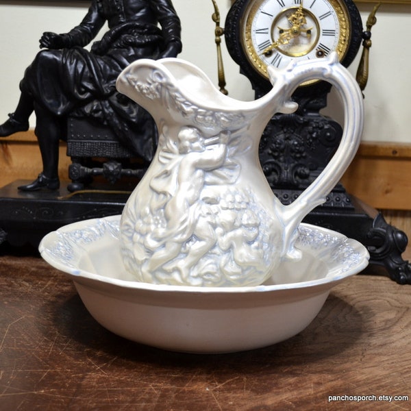 Pitcher and Bowl Set - Etsy